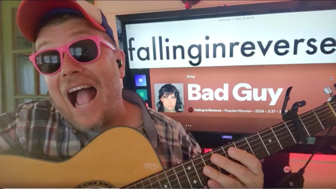Bad Guy - Falling In Reverse Guitar Tutorial (Beginner Lesson!) - YouTube
