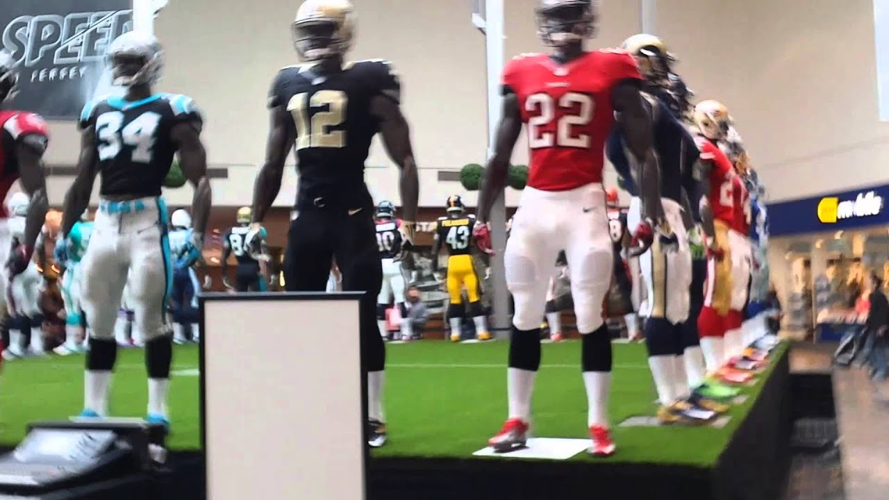 NFL mannequin Players for the NJ super bowl - YouTube