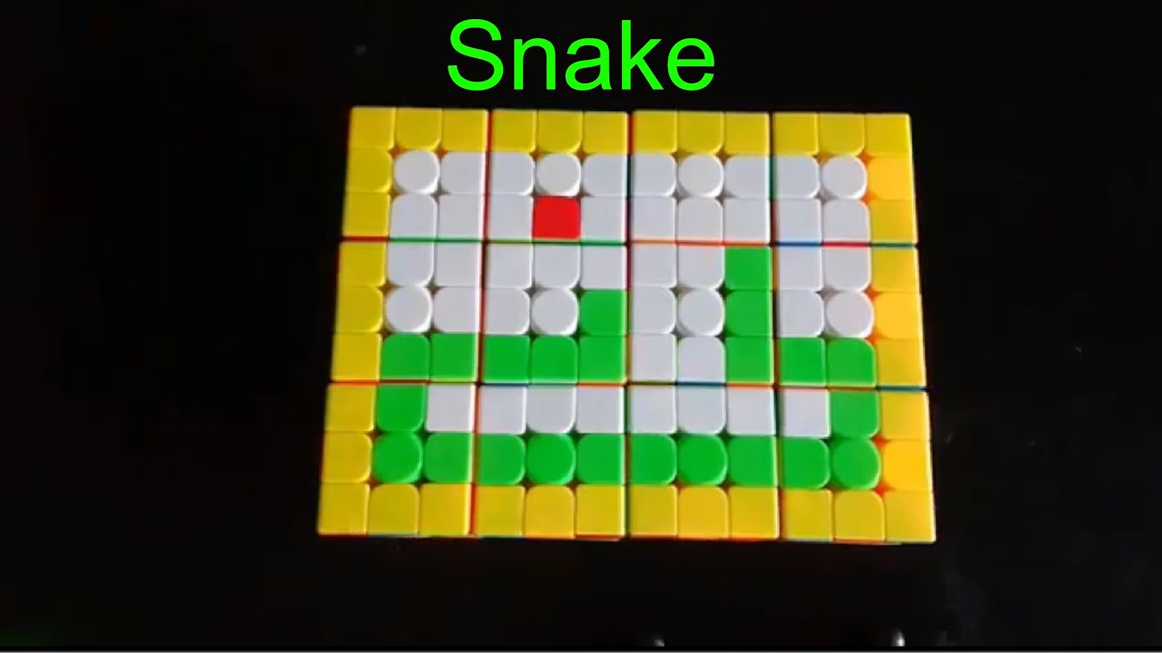 Snake game rubiks cube - YouTube