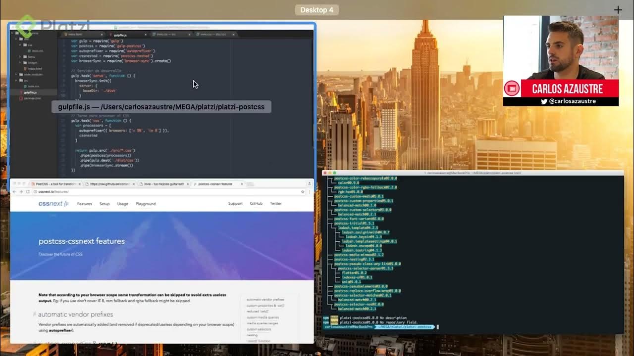 Configurando CSSNext en nuestro archivo Gulp - YouTube