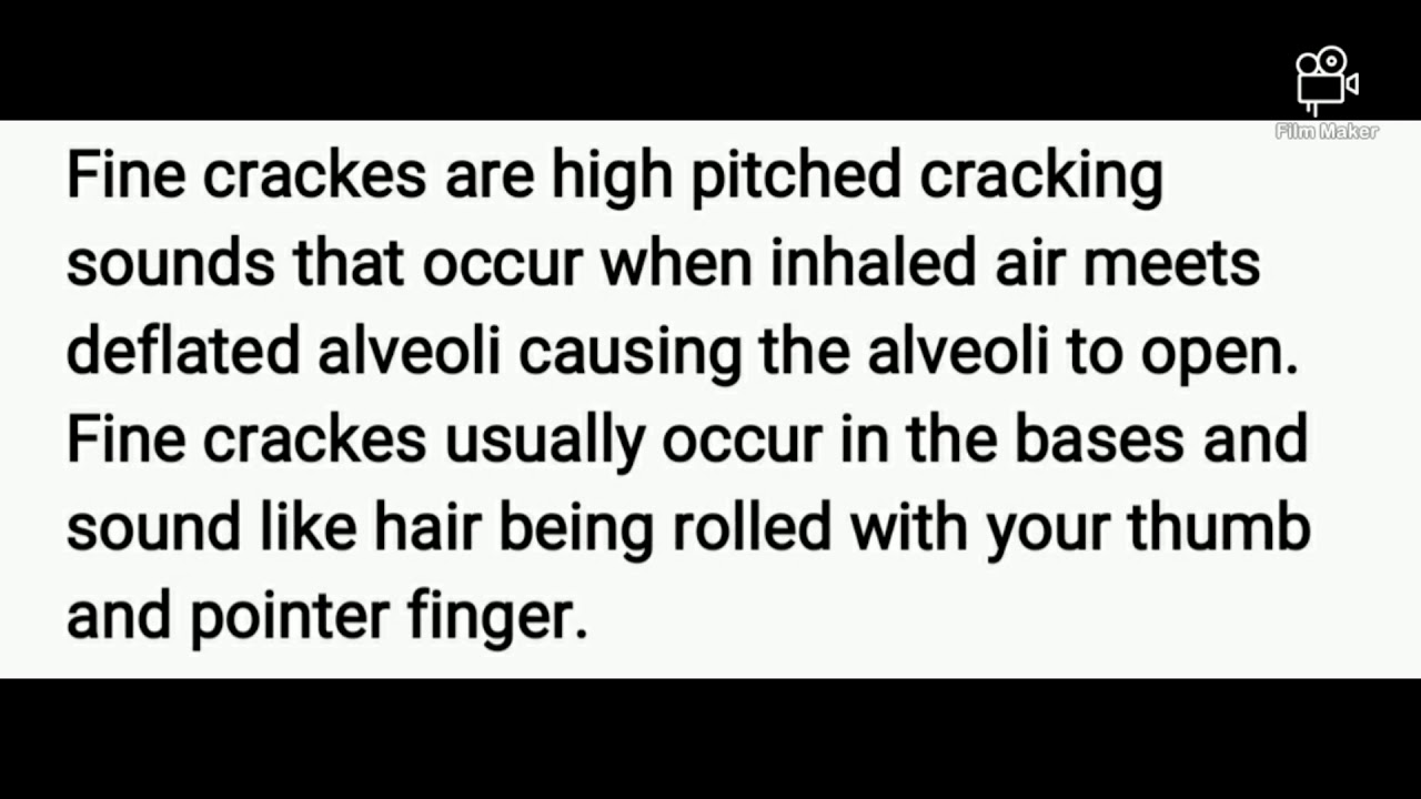 Auscultation of Fine Crackles in Lungs - YouTube