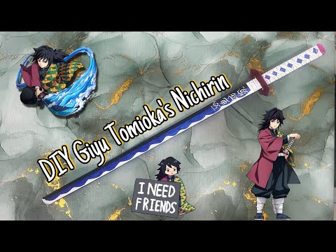 How to make Giyu Tomioka’s blue & black Nichrin || Demon Slayer ...