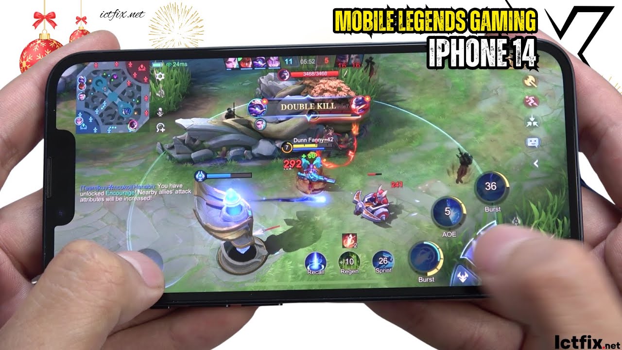 iPhone 14 Mobile Legends Gaming test Update 2024 | Apple A15 Bionic ...