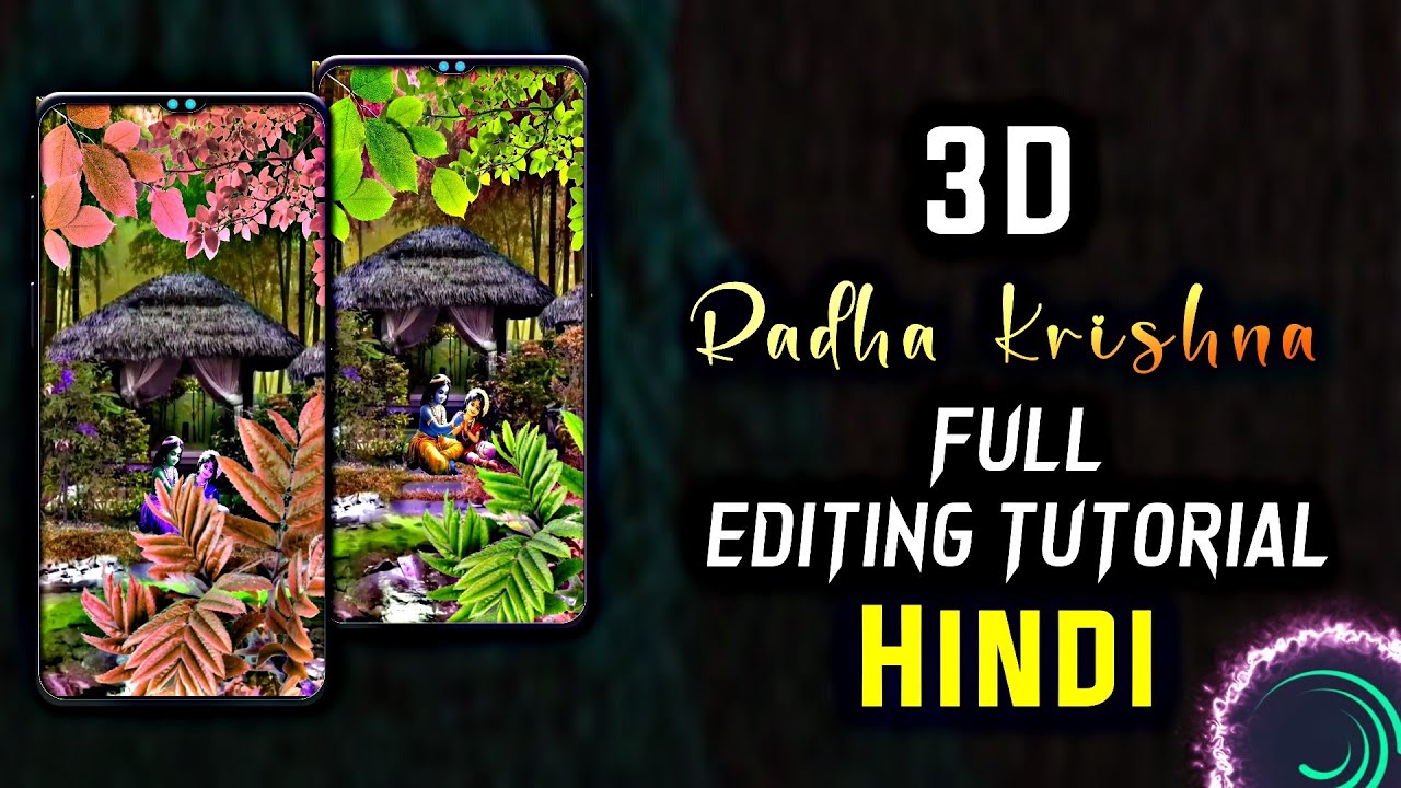 Viral motion 3D status video Kaise banaen | Radha Krishna couple motion 3D status editing ...