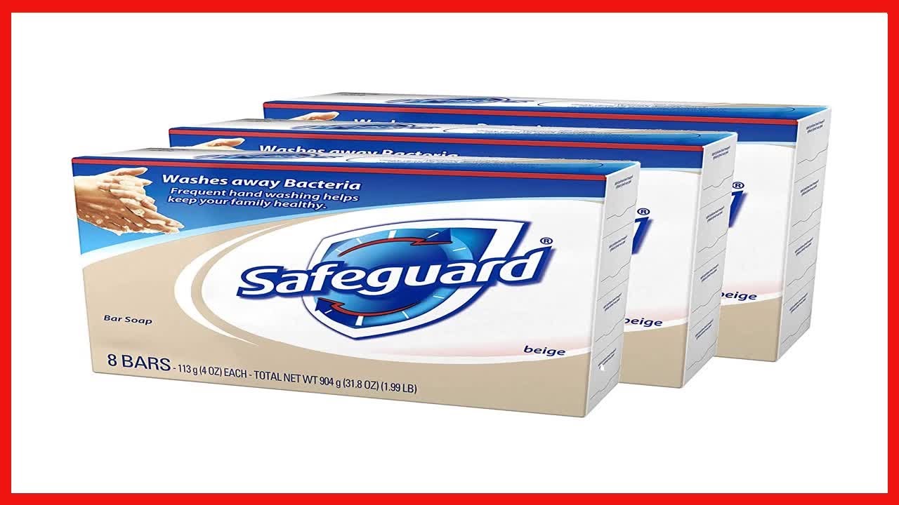 Safeguard Beige Antibacterial Soap, 8-Count: Bath Size Bars, 4 Oz (Pack ...