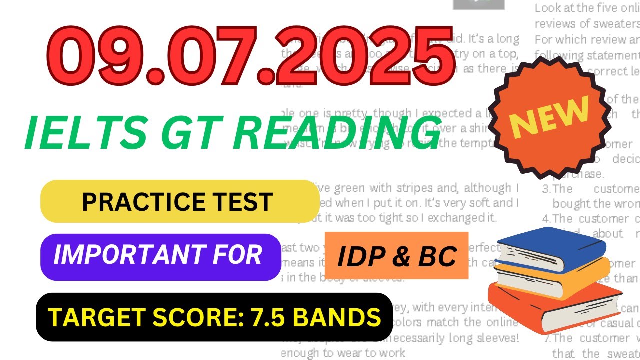 IELTS general training reading practice test with answers | 9 july 2025 ...