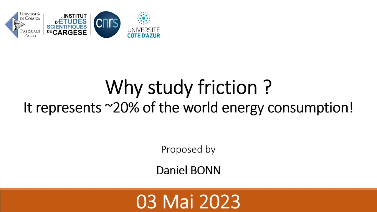 Why study friction? - Daniel Bonn - YouTube