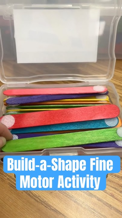 Build-a-Shape Fine Motor activity using craft sticks. #kindergarten # ...