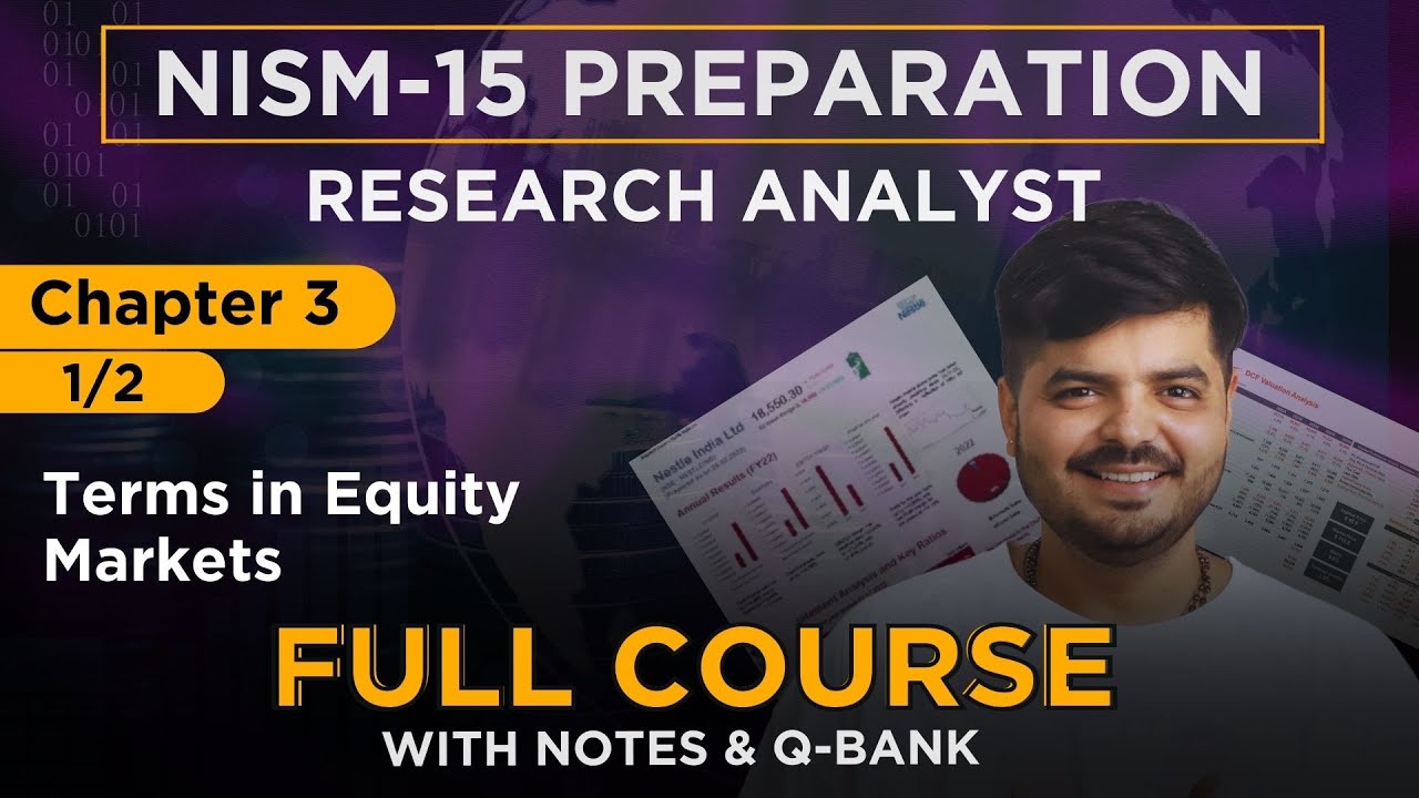 NISM Research Analyst 2024 | FULL COURSE - Chapter 3 Part - A - YouTube