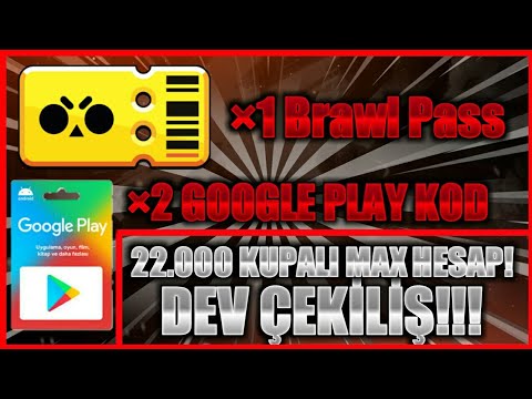 DEV ÇEKİLİŞ!!! 22.000 Kupalı Max Hesap! - Brawl stars