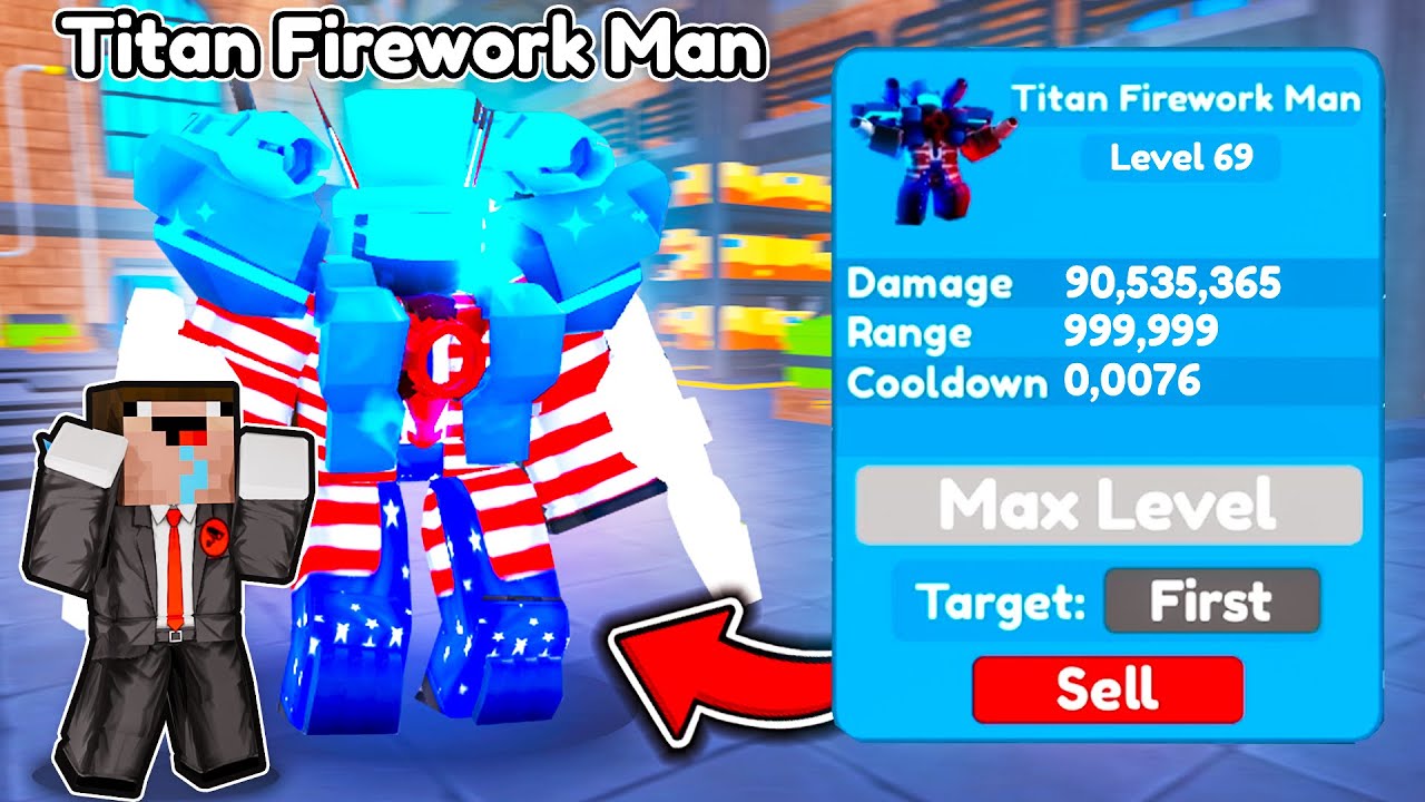 ОБЗОР на TITAN FIREWORK MAN самый ИМБА ГОДЛИ в Toilet Tower Defense ...