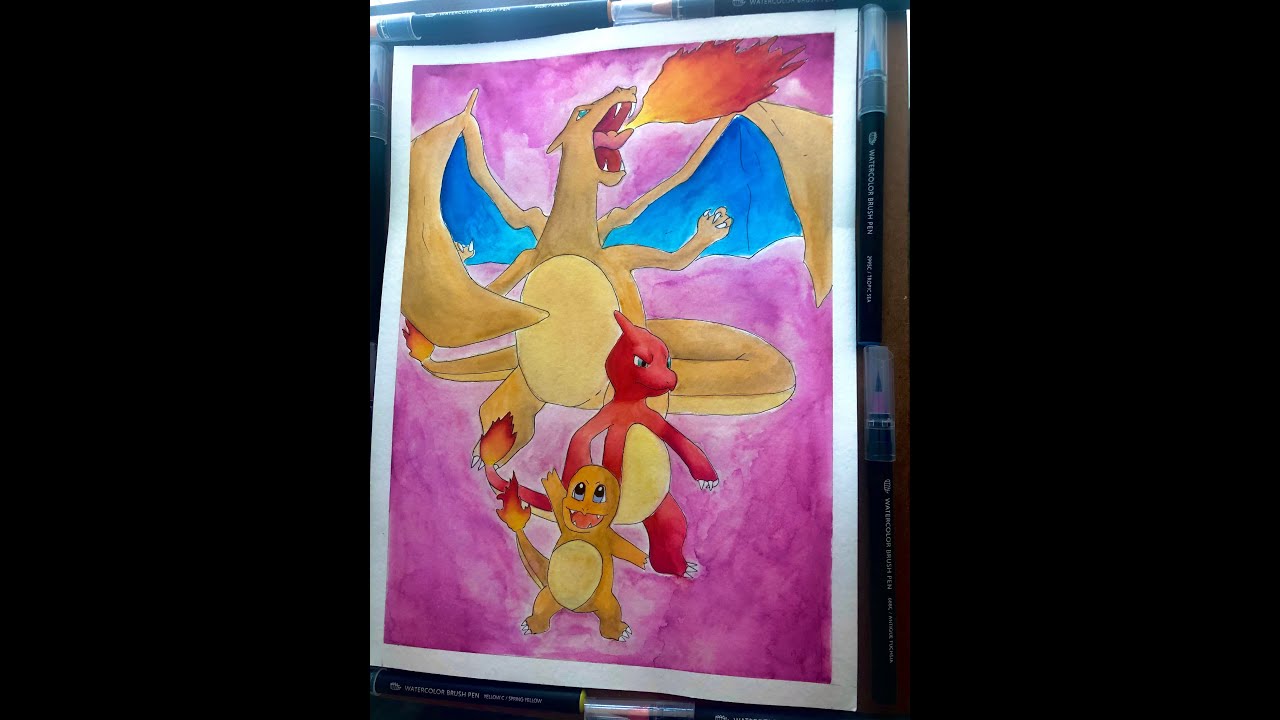 Charmander Evolution Drawing - YouTube