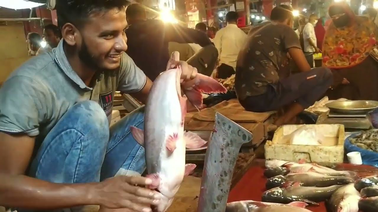 Live Fish Cutting Skills in Fish Market 2022 Pangas Fish Cutting Part 2 ...