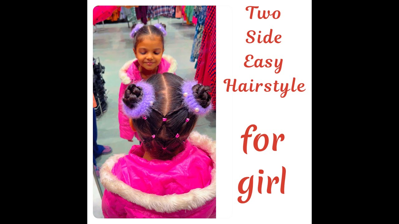 Two side hairstyle for girl || cute hairstyles #jiyashairstyle - YouTube