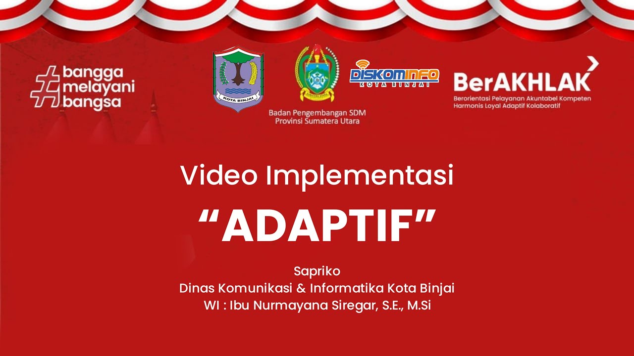 ADAPTIF (Core Value BerAKHLAK) - YouTube