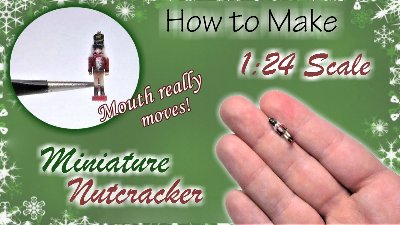 Miniature Nutcracker Soldier Christmas Tutorial (moves!) | Dollhouse ...