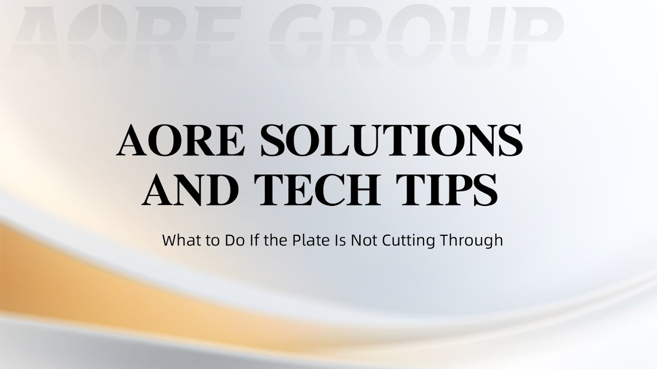 What to Do If the Plate is Not Cutting Through? - YouTube