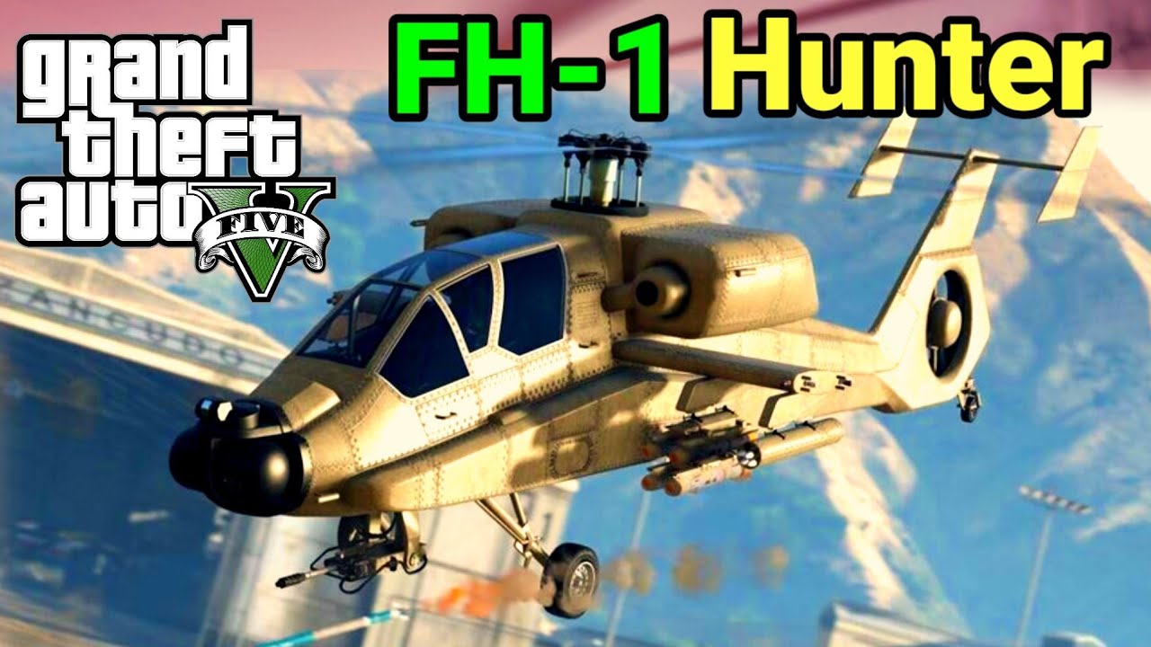 GTA 5 FH-1 Hunter Helicopter #62 Grand Theft Auto v @IndianDragon1 ...