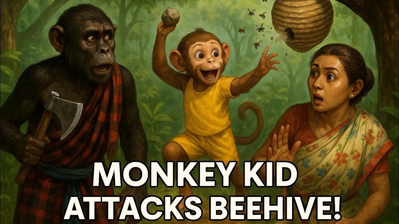 Mischievous Monkey Kid Attacks Beehive in Deep Forest | Assamese Tribal ...