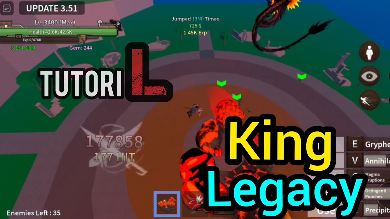 TutoriaL de como fazer raid normal no king legacy!!!!! - YouTube