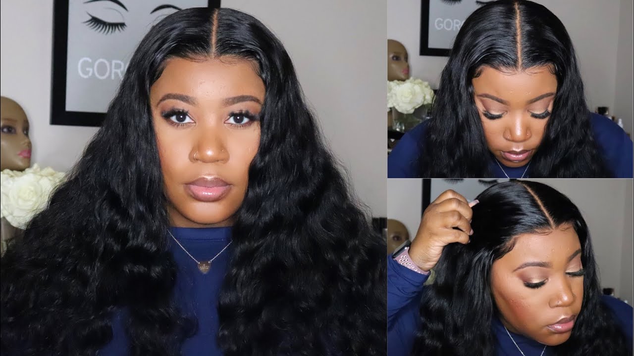 No Glue Needed!!! | Affordable Loose Wave Lace Front Wig | 6 inch ...