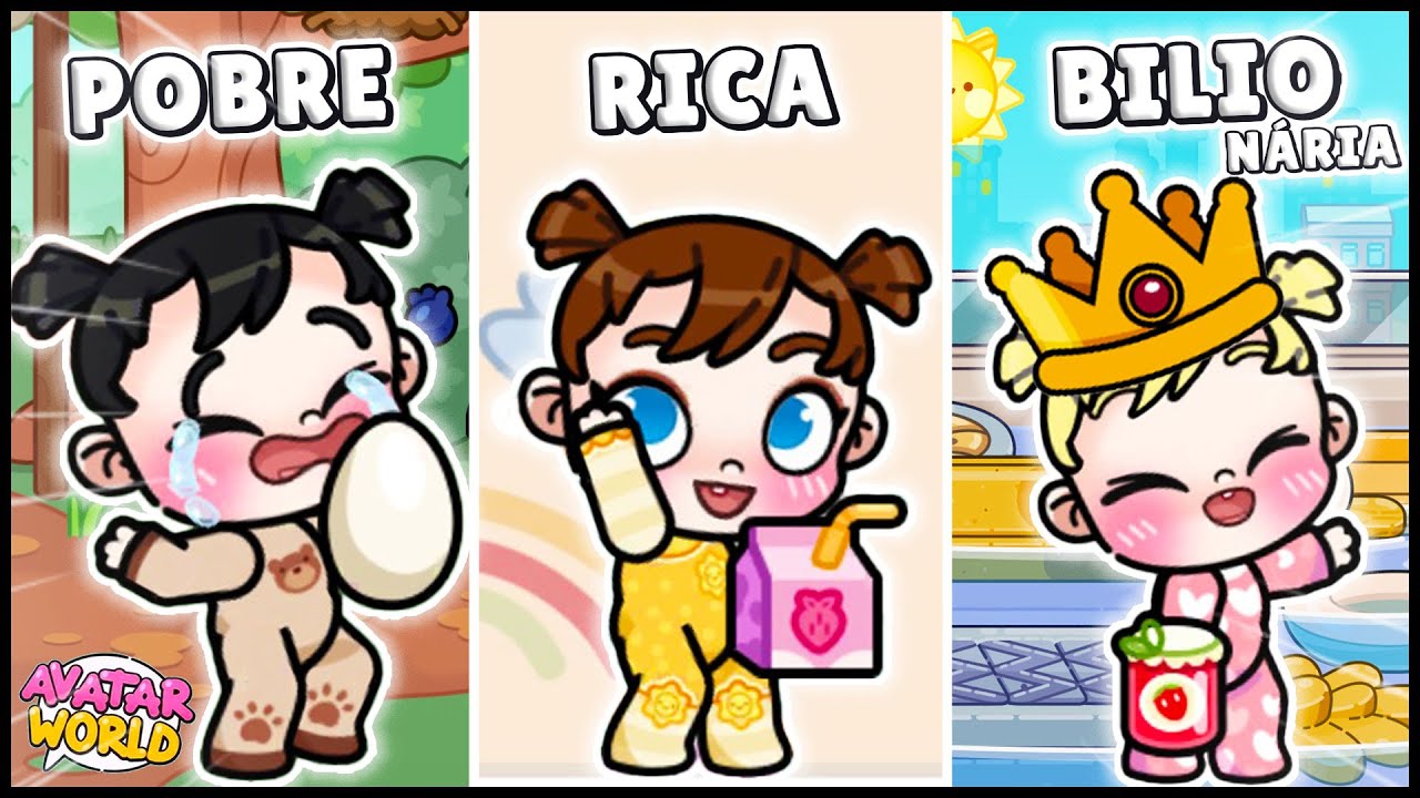 ROTINA DE BEBÊ POBRE | BEBÊ RICA | BEBÊ BILIONÁRIA EM AVATAR WORLD ...