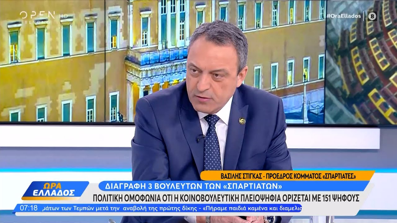Ο Βασίλης Στίγκας μιλάει για τη διαγραφή 3 βουλευτών από τους ...