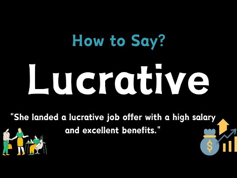 How to pronounce "lucrative" ? | Pronunciation of Lucrative # ...
