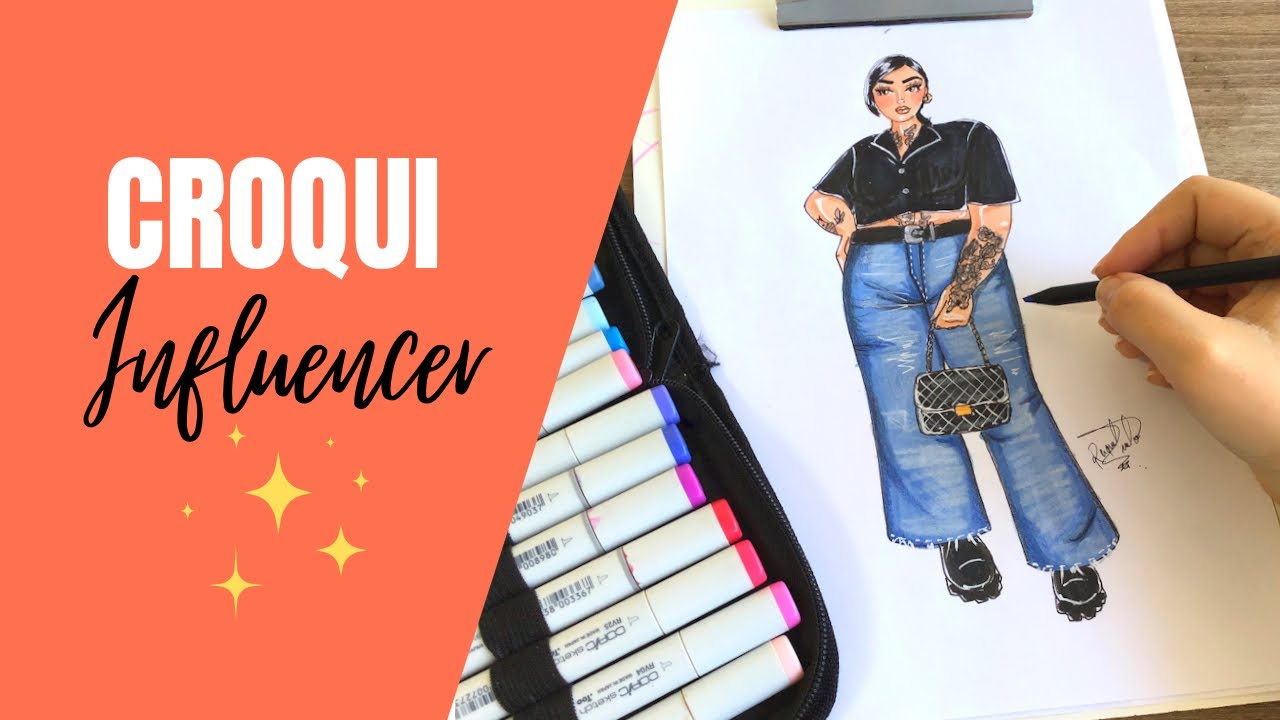 Croqui de Influencer Utilizando Base Plus Size! - YouTube