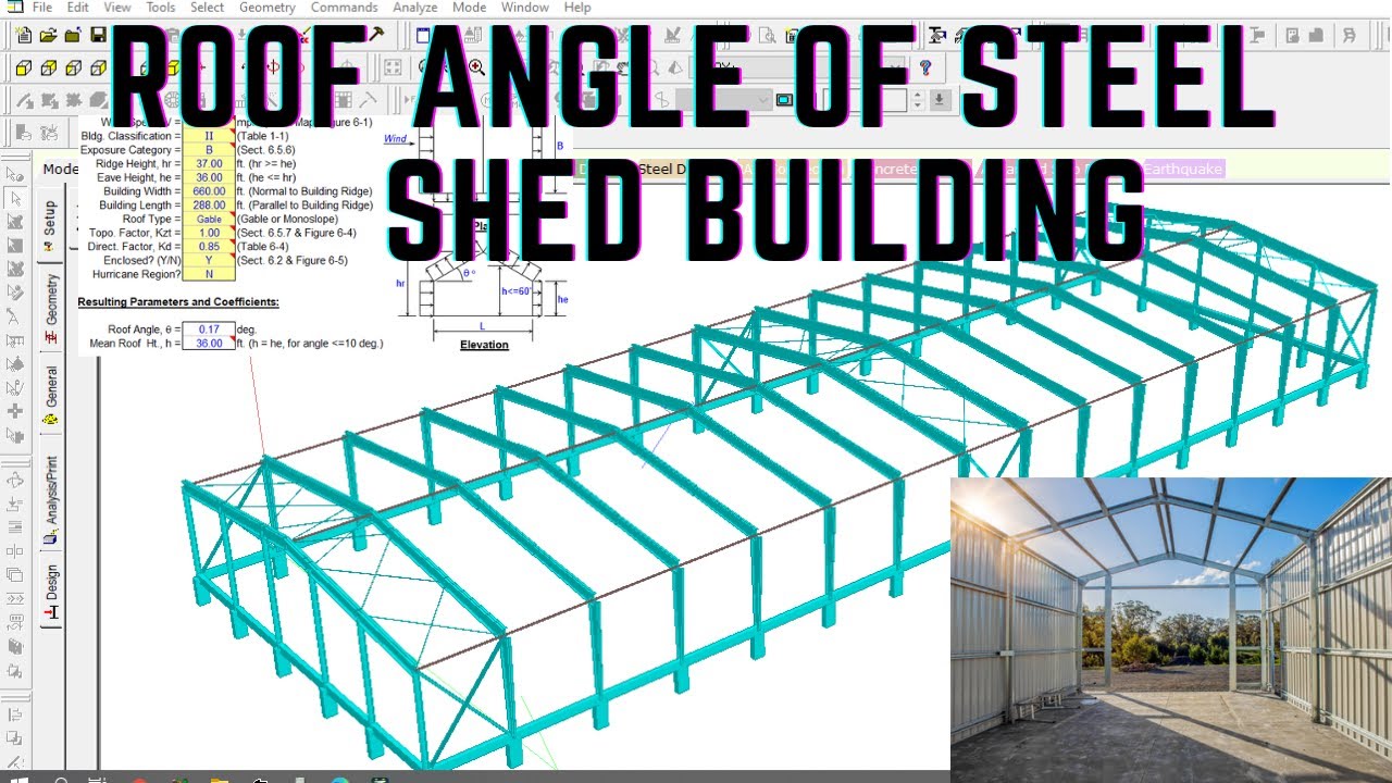 Slope of Steel shed gable roof | How to find out slope (Angle) of steel ...