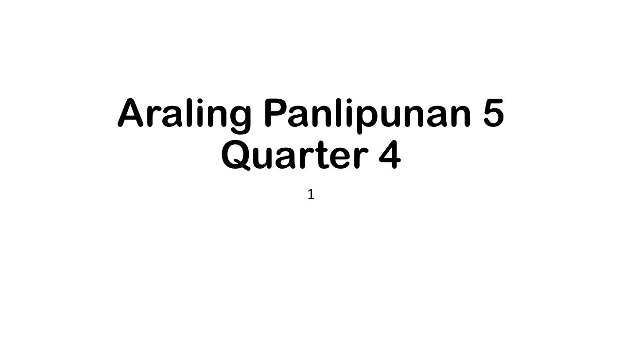 AP 5 Q4 Lesson 1 - YouTube