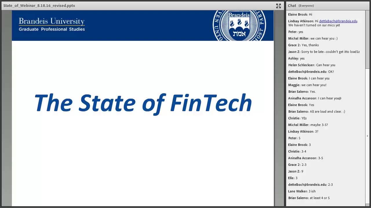 Thought Leadership Webinar: The State of FinTech (Ashley Nagle Eknaian ...