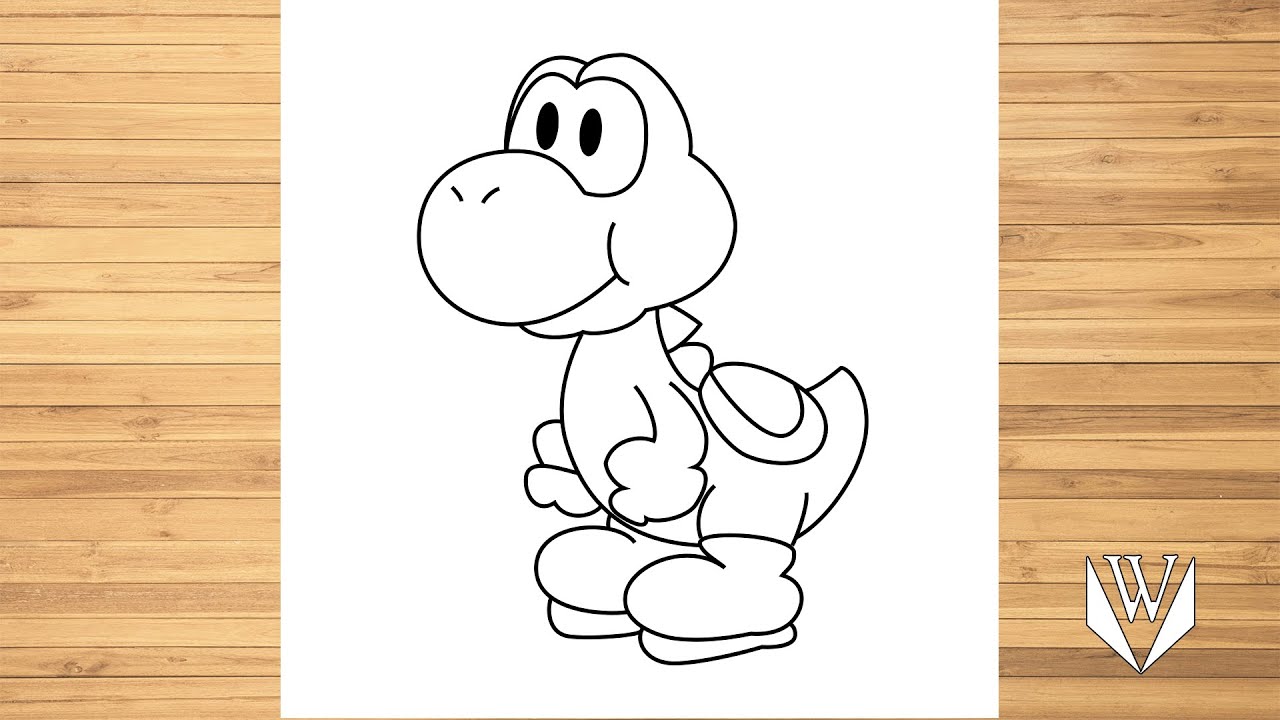 How to draw Mario Yoshi Step by step, Easy Draw | Free Download ...