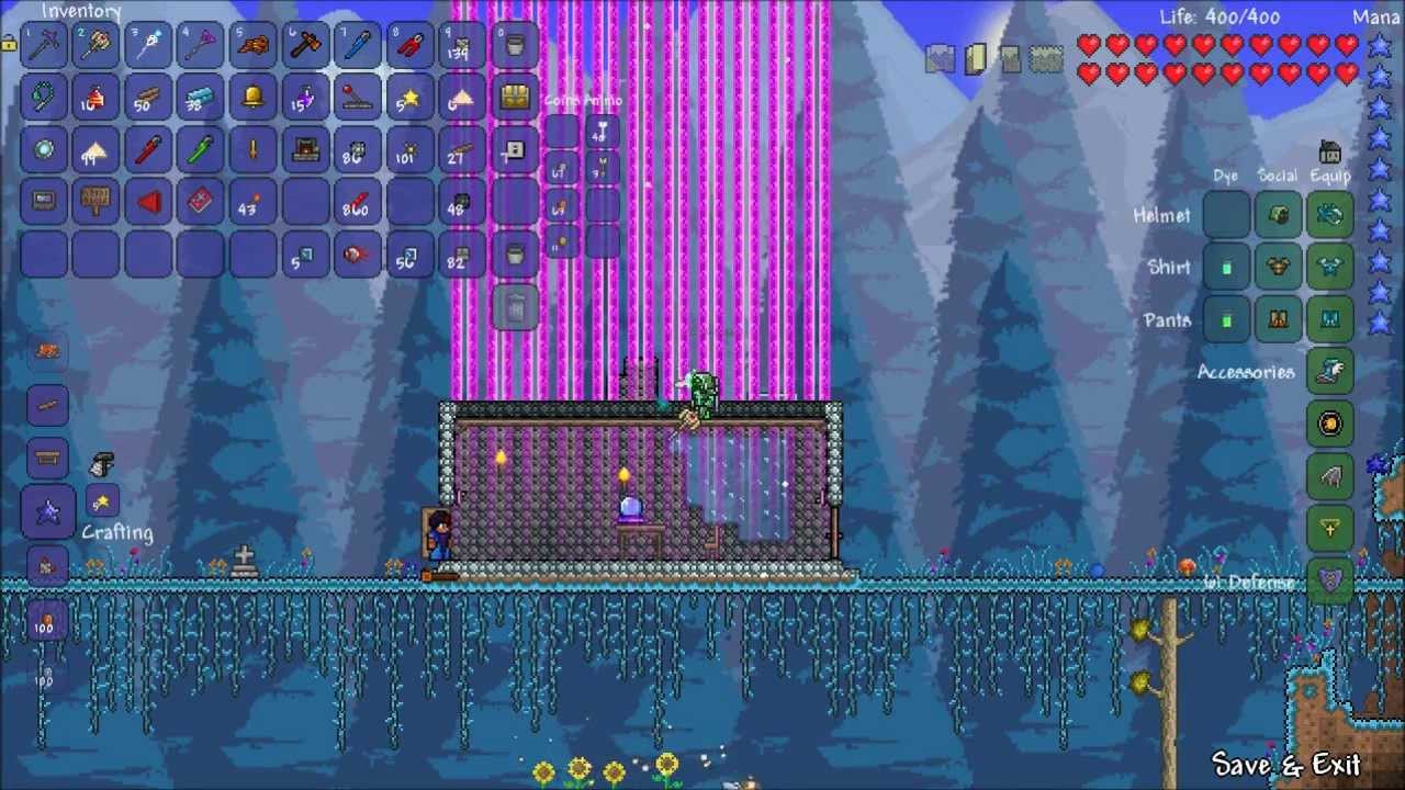terraria 1.2 huge waterfall v.2 - YouTube