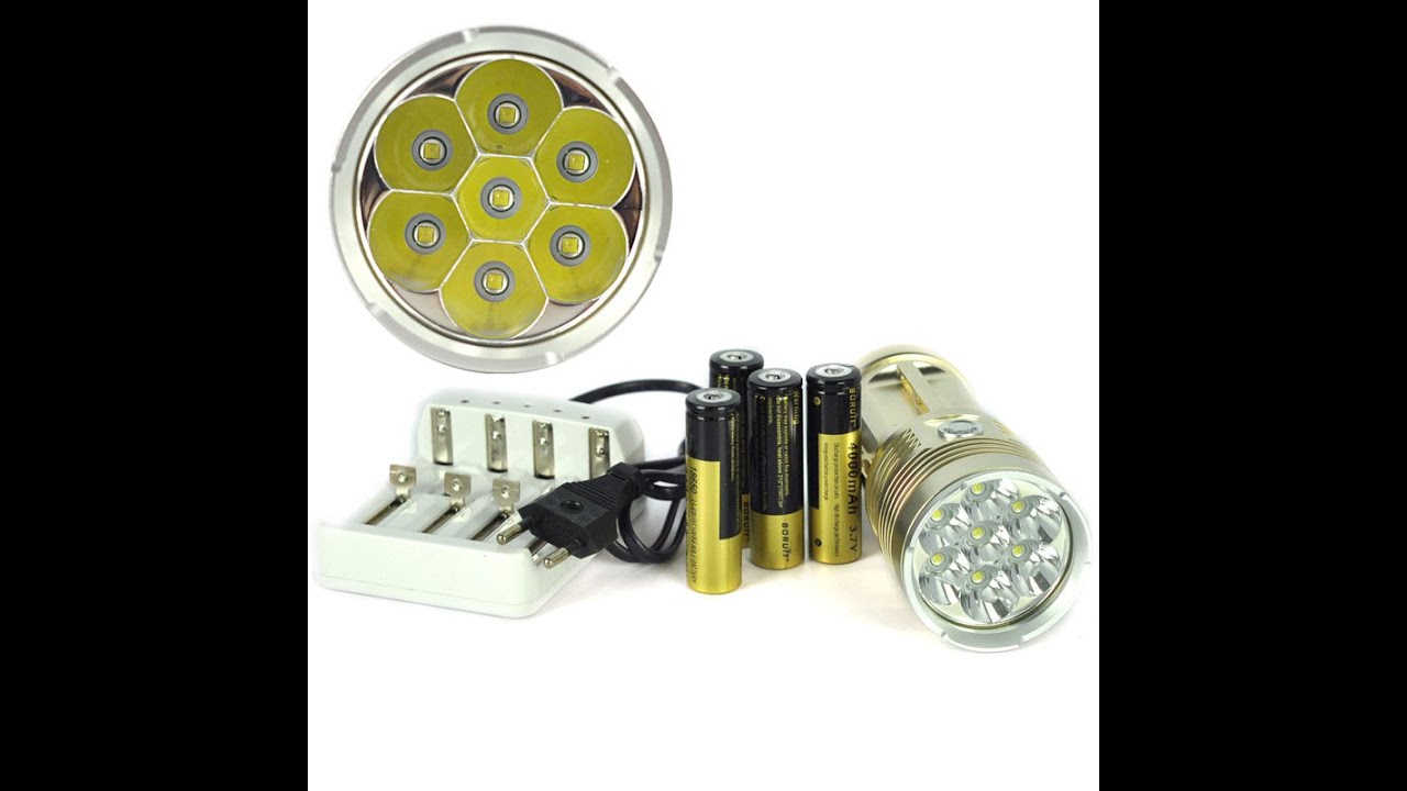 SKYRAY King 10000 Lumen 7 TX LED XM-L flashlight from Ebay. Review ...
