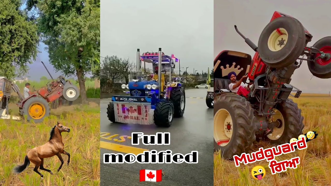 Tractor videos || Modified tractor video ⚠️ || Tractor wali video ...