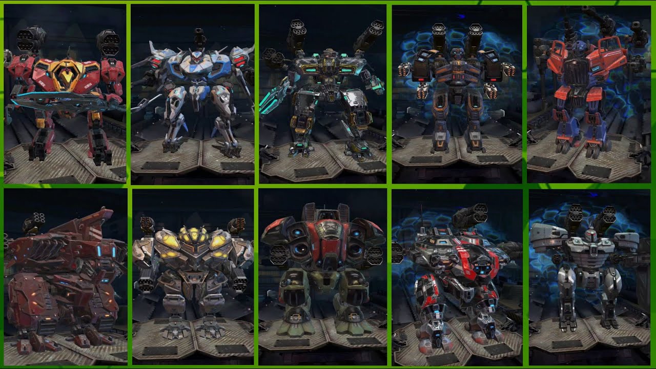 All 22 fighter robots in game showcase 🤖 Robot Warfare gameplay for ...