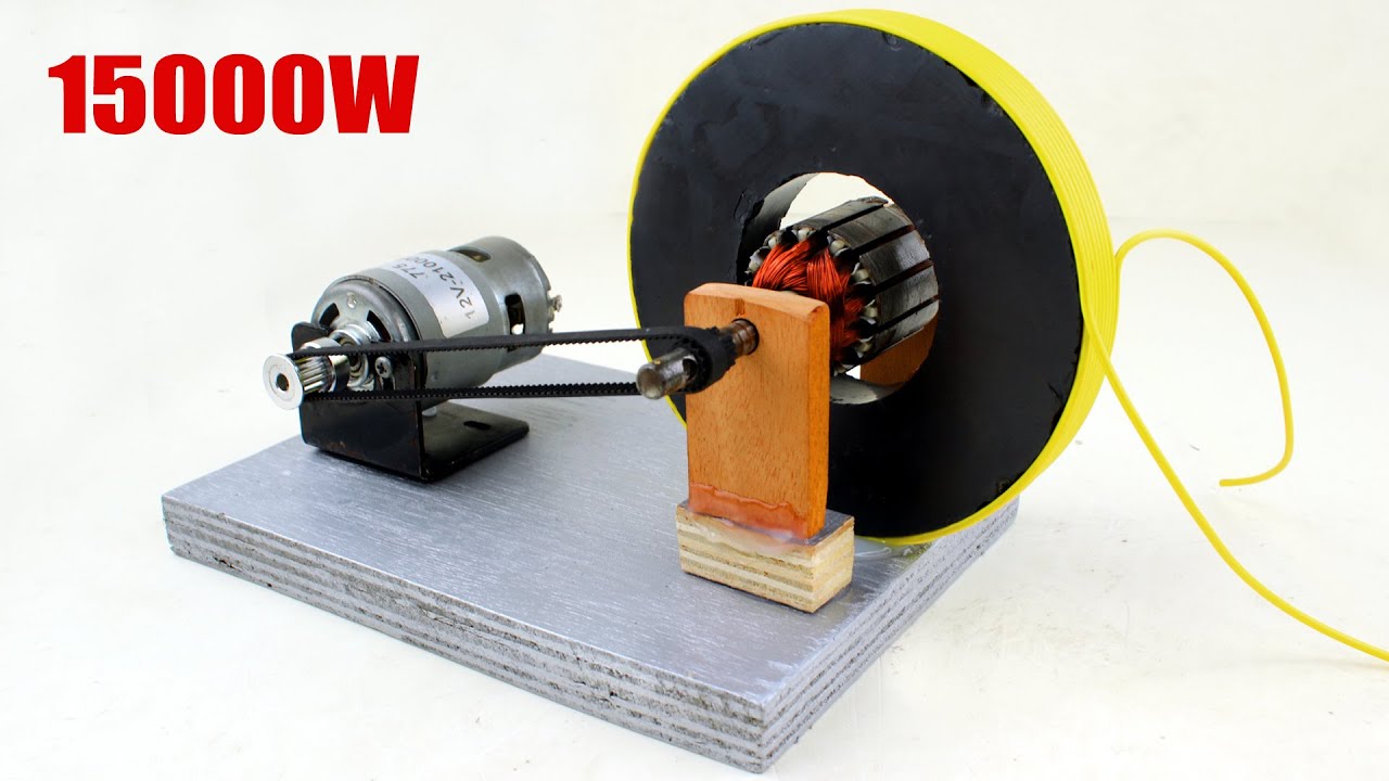 I make Motor Armature Turning 220V Generator Magnet PVC Wire 775 Motor ...