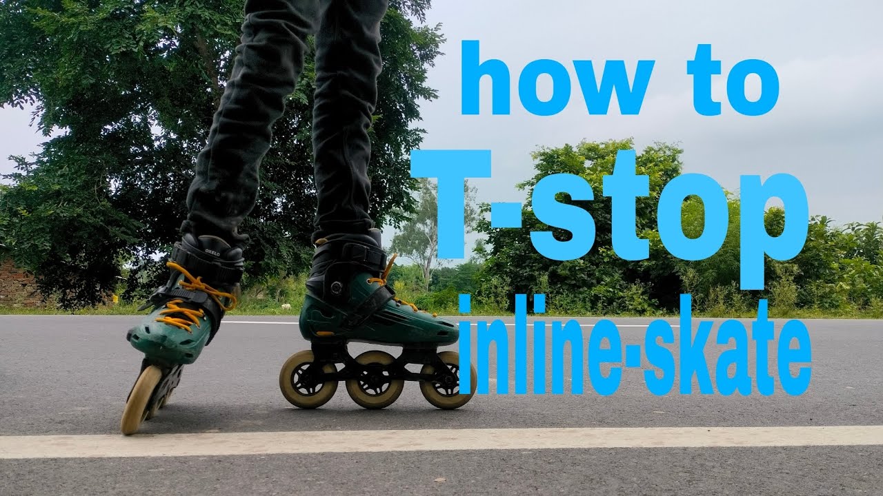 How to learn T-stop on inline skate properly 🤔😱 | skate में ब्रेक कैसे ...