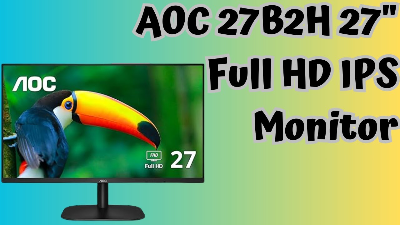 AOC 27B2H 27" Full HD IPS Monitor, 3-Sided Frameless & Ultra Slim ...