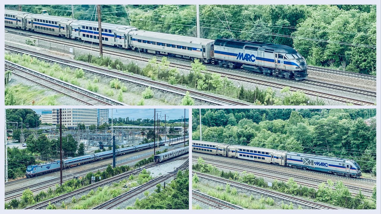 WMATA , MARC , AMTK Trains @ New Carrollton MD - YouTube