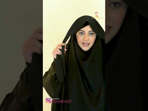 BLACK TWO PIECES JILBAB SET | STYLE 2 | UMRAH & PRAYER OUTFIT | TUTORIAL | HIJABEAZE BY UROOJ