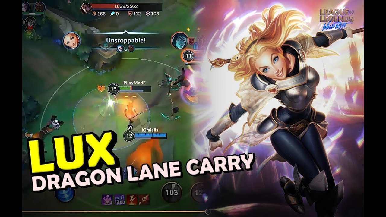 League of Legends Wild Rift: Lux Dragon Lane | Gameplay - YouTube