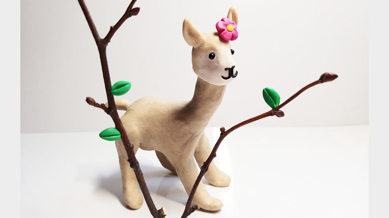How to make Lama of modelling clay or fondant - YouTube