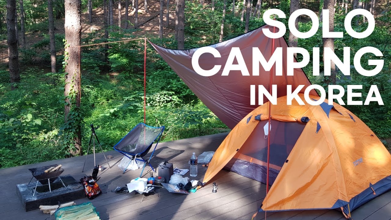 SOLO CAMPING in Korea (feat Korean style BBQ) - YouTube
