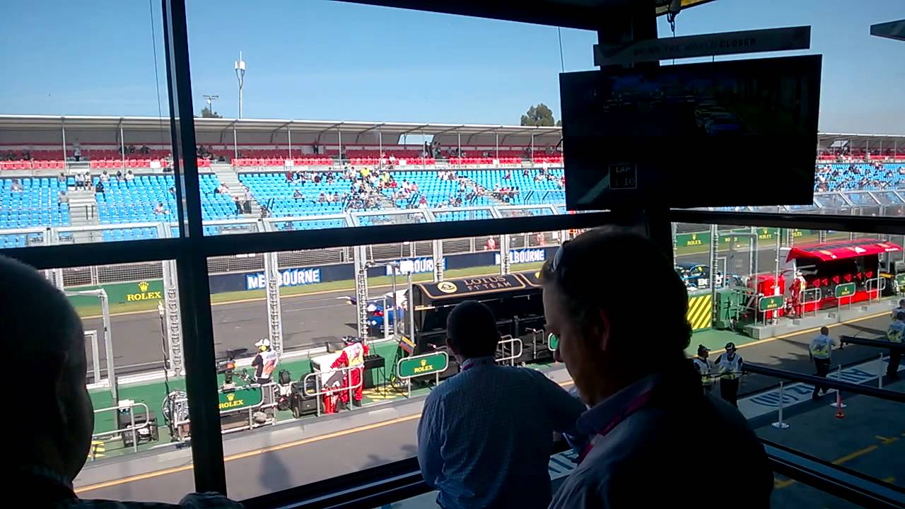 View from the Formula One Paddock Club, Lotus Suite - YouTube