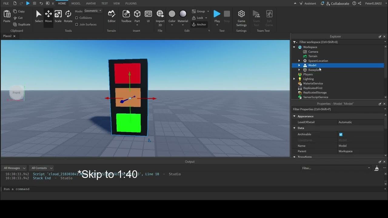 How To Make A Traffic Light in Roblox Studio | 2024 - YouTube