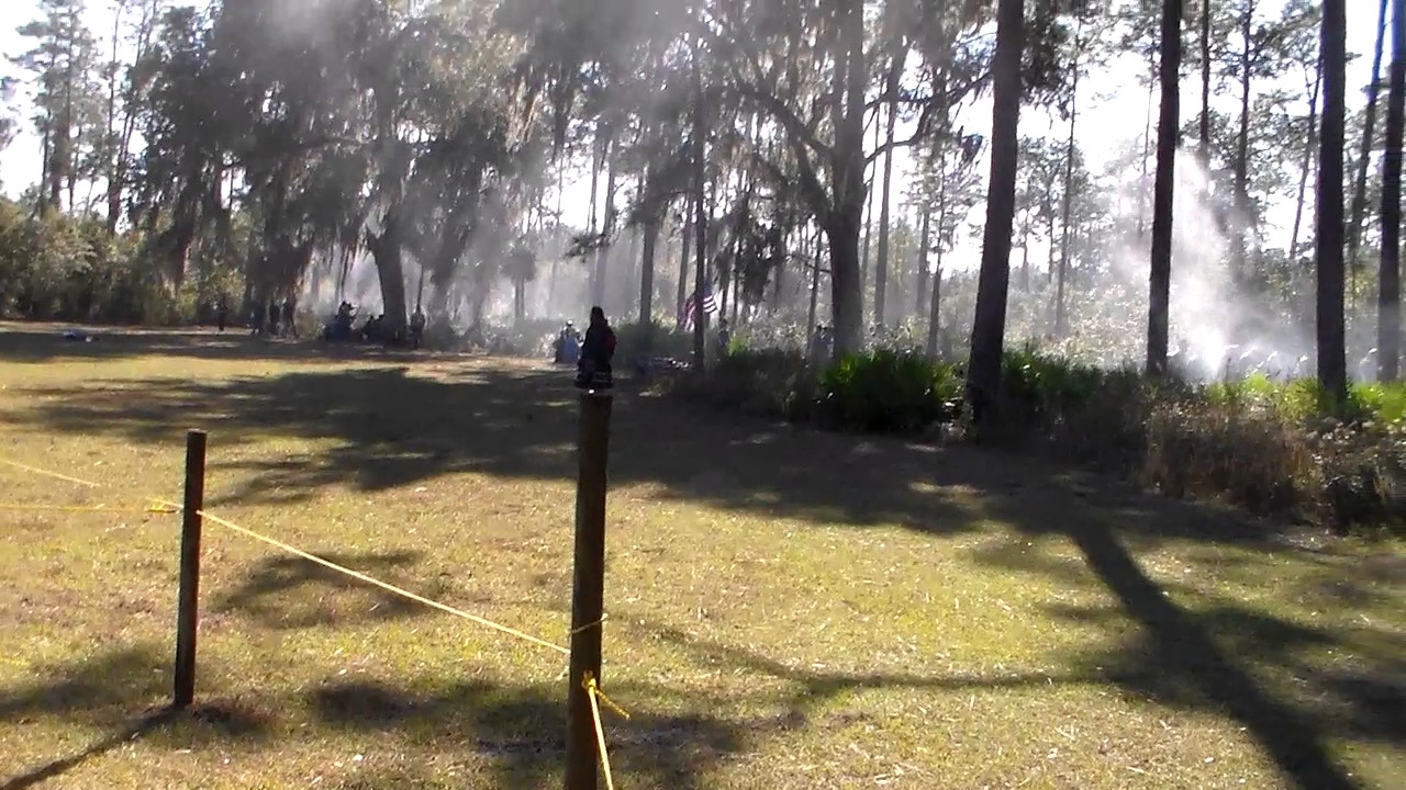 Dade Battlefield Historic State Park - 2017 Battle Reenactment - YouTube