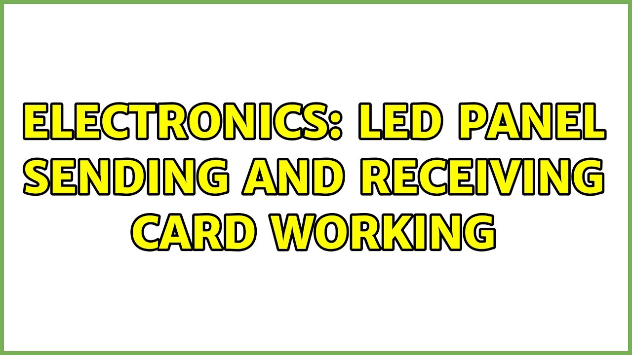 Electronics: Led panel sending and receiving card working - YouTube