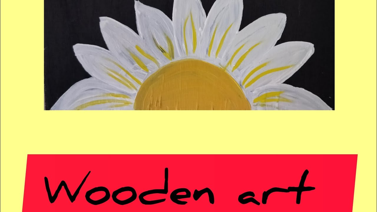 how to make daisy flower on wooden - YouTube